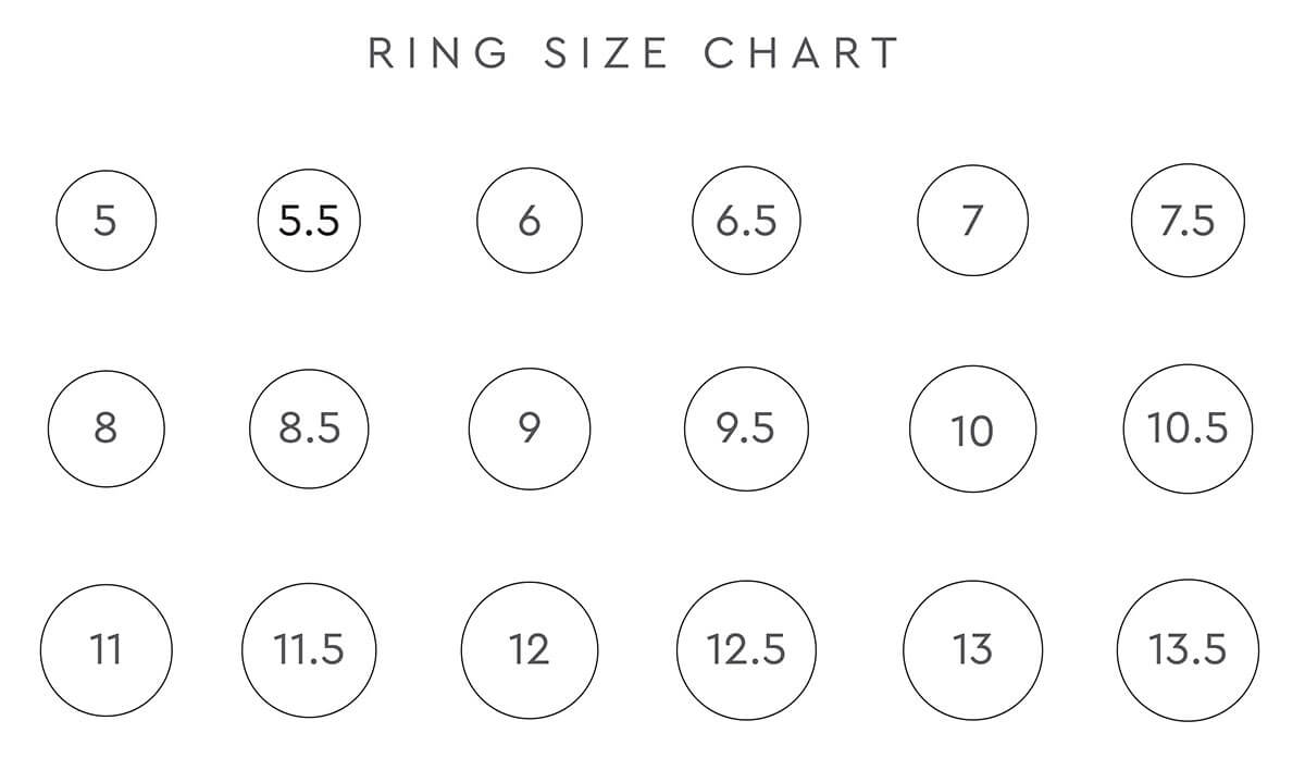 Printable Actual Size Ring Size Chart